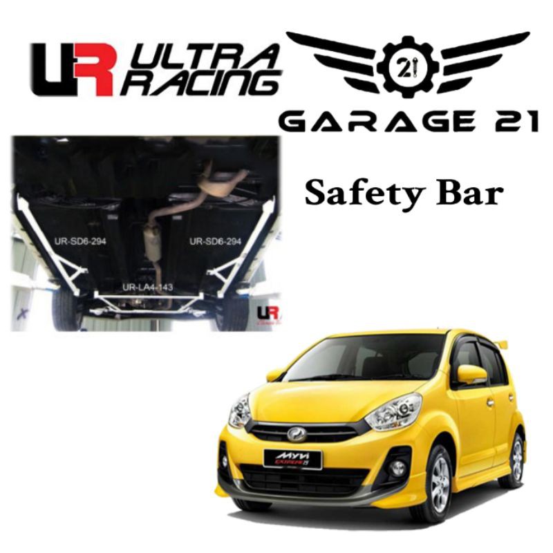 Myvi Lagi Best - 100% Ultra Racing Bar Stage 1 FULL SAFETY BAR | Shopee ...