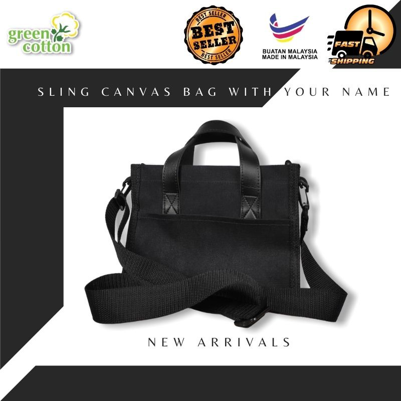 Simple Stylish Sling Bag with Custom Made Name Beg Sandang Boleh Sulam ...