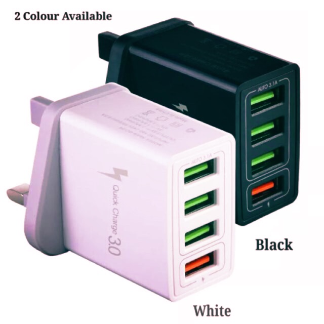 Quick Charge 3.0 USB Charger Head- 4 USB Head | Shopee Malaysia