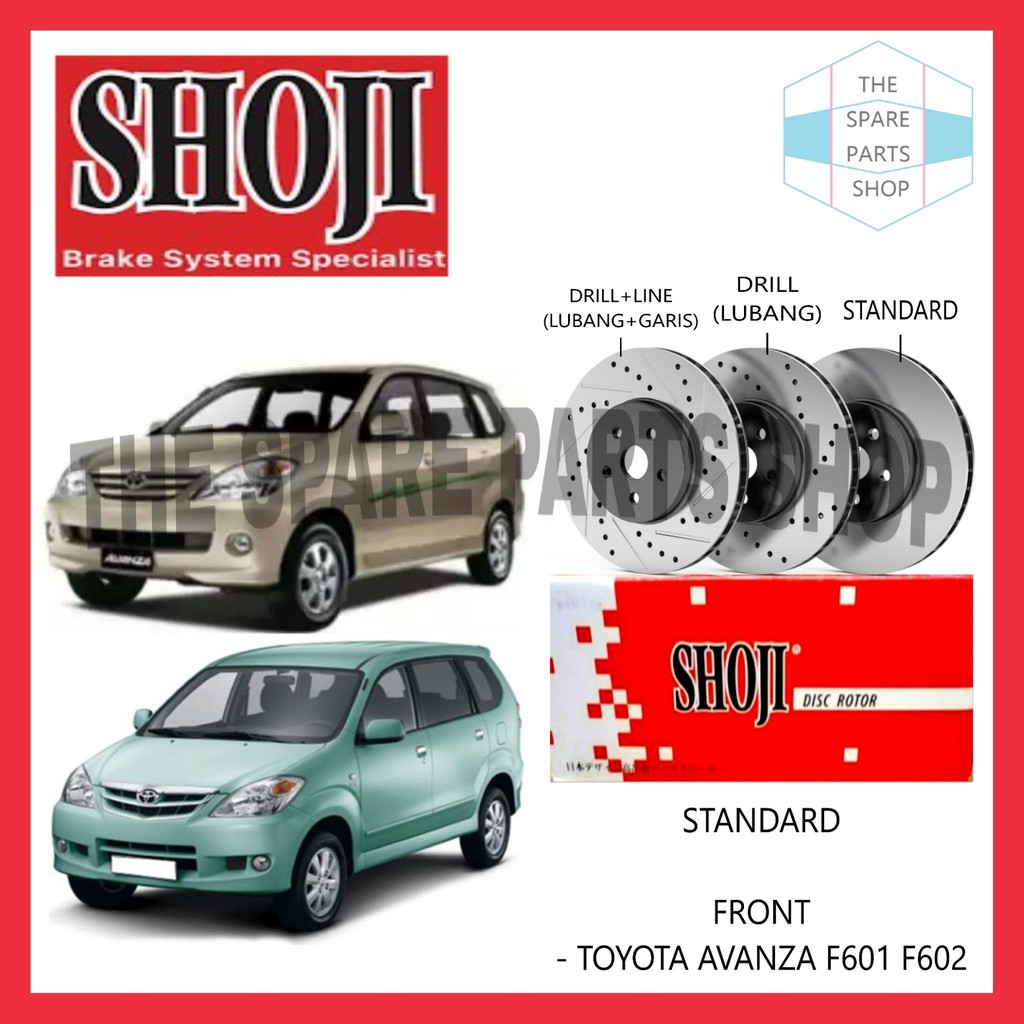 TOYOTA AVANZA F601 602 BRAKE DISC ROTOR SET FRONT SHOJI | Shopee Malaysia
