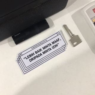 LEBIH BAIK MINTA MAAF DARIPADA MINTA IZIN (sticker) | Shopee Malaysia