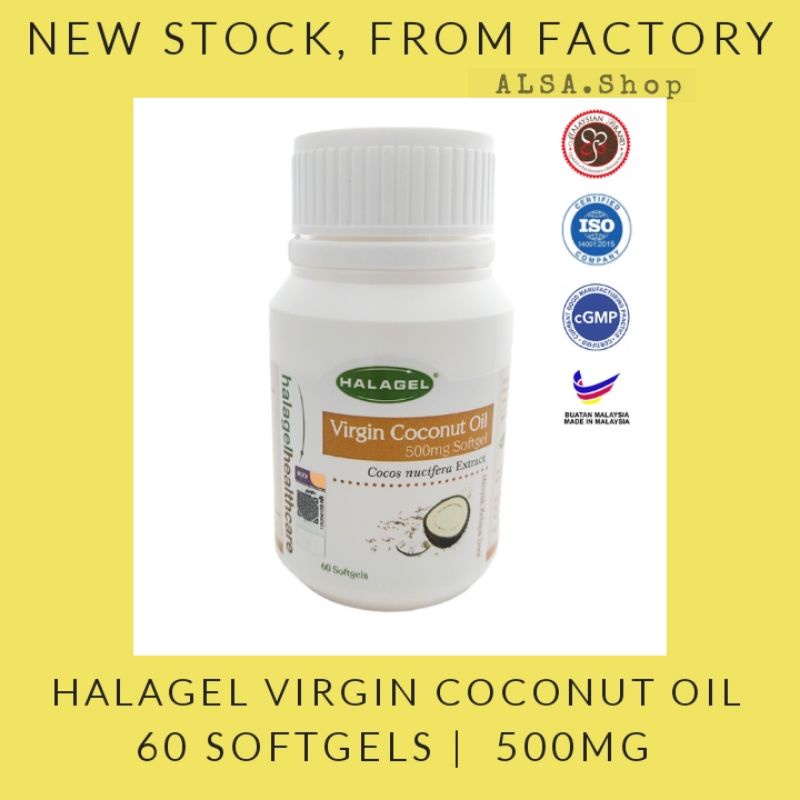 HALAGEL VIRGIN COCONUT OIL 60SOFTGELS | Shopee Malaysia