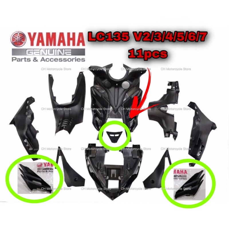 HLY Original Yamaha LC135 V2 V3 V4 V5 V6 V7 Inner Cover Set Coverset ...