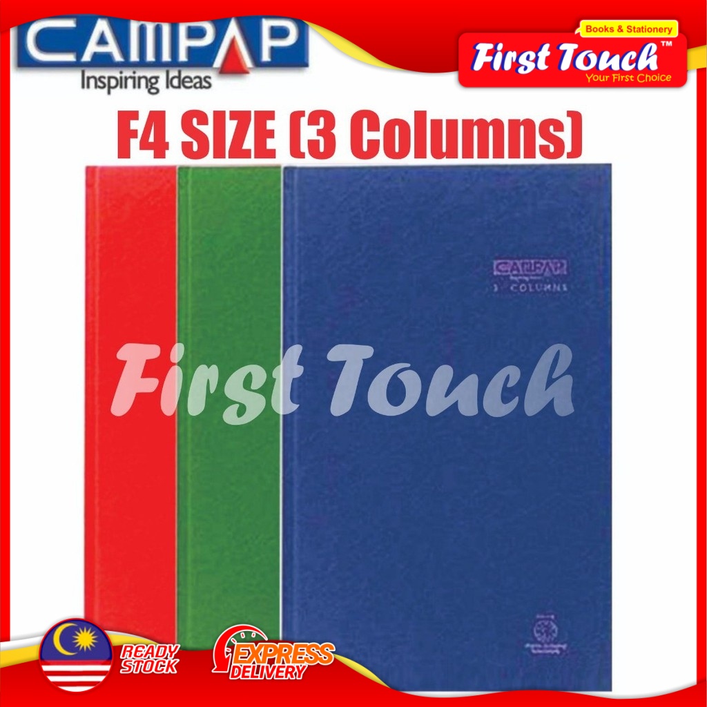 CAMPAP F4 3 Columns Foolscap Book CA3131 60gsm (208pages) | Shopee Malaysia