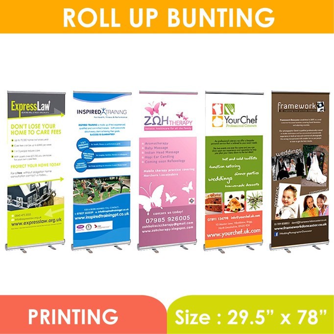 Roll Up Bunting Stand With Printing (FREE Design) | Shopee Malaysia