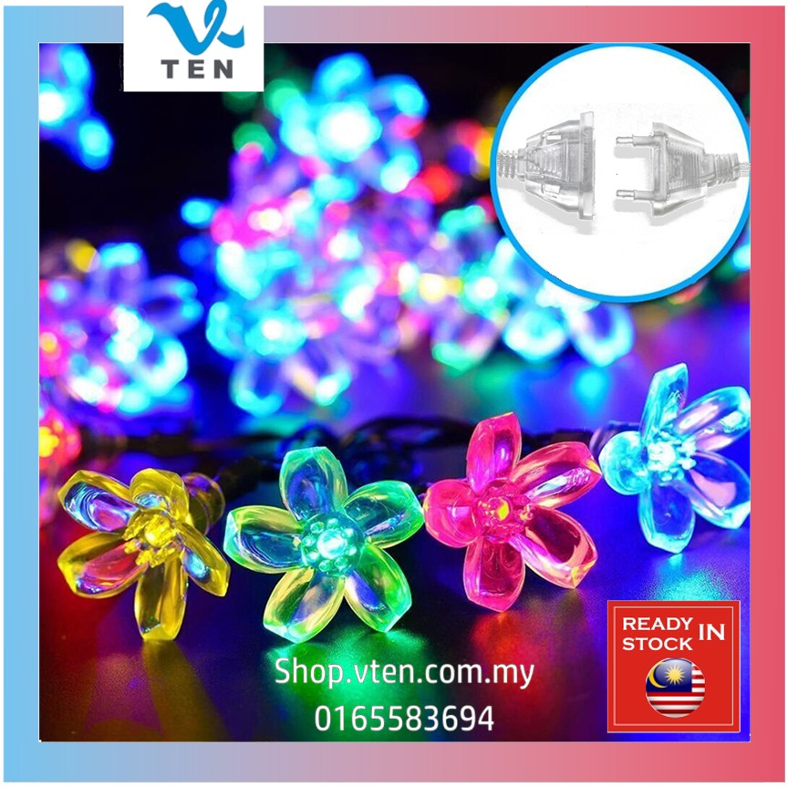 10Meter 100LEDS Cherry Blossom Flower LED Light Sakura String LED ...