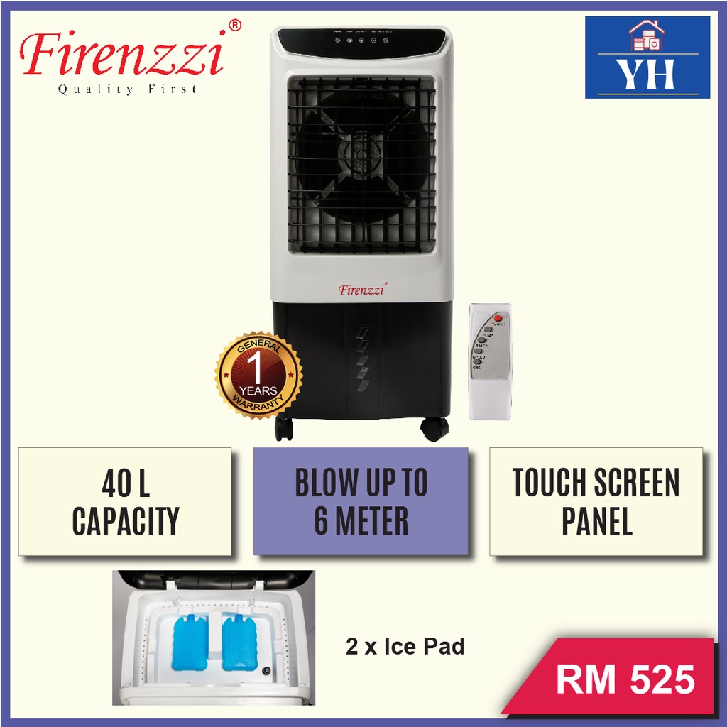 Firenzzi 40L Air Cooler with Touch Screen Panel & Remote Control - FAC ...