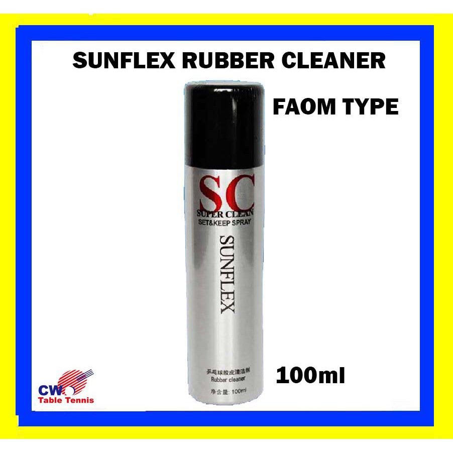 SUNFLEX SC Super Rubber Cleaner Faom Type 100ML Table Tennis Ping Pong ...