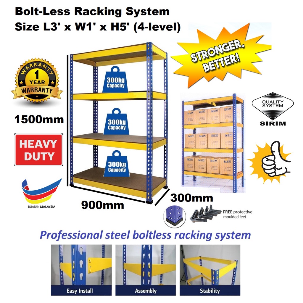 Professional Metal Shelf Boltless DIY Racking System | Shopee Malaysia