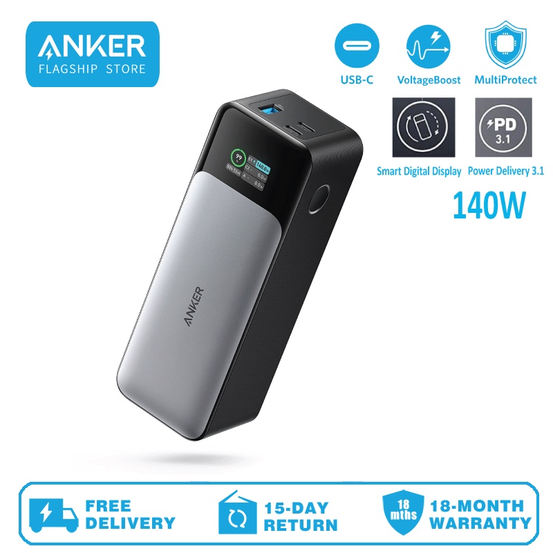 Anker A1289 PowerCore 737 Power Bank, 24,000mAh 3-Port Portable Charger ...