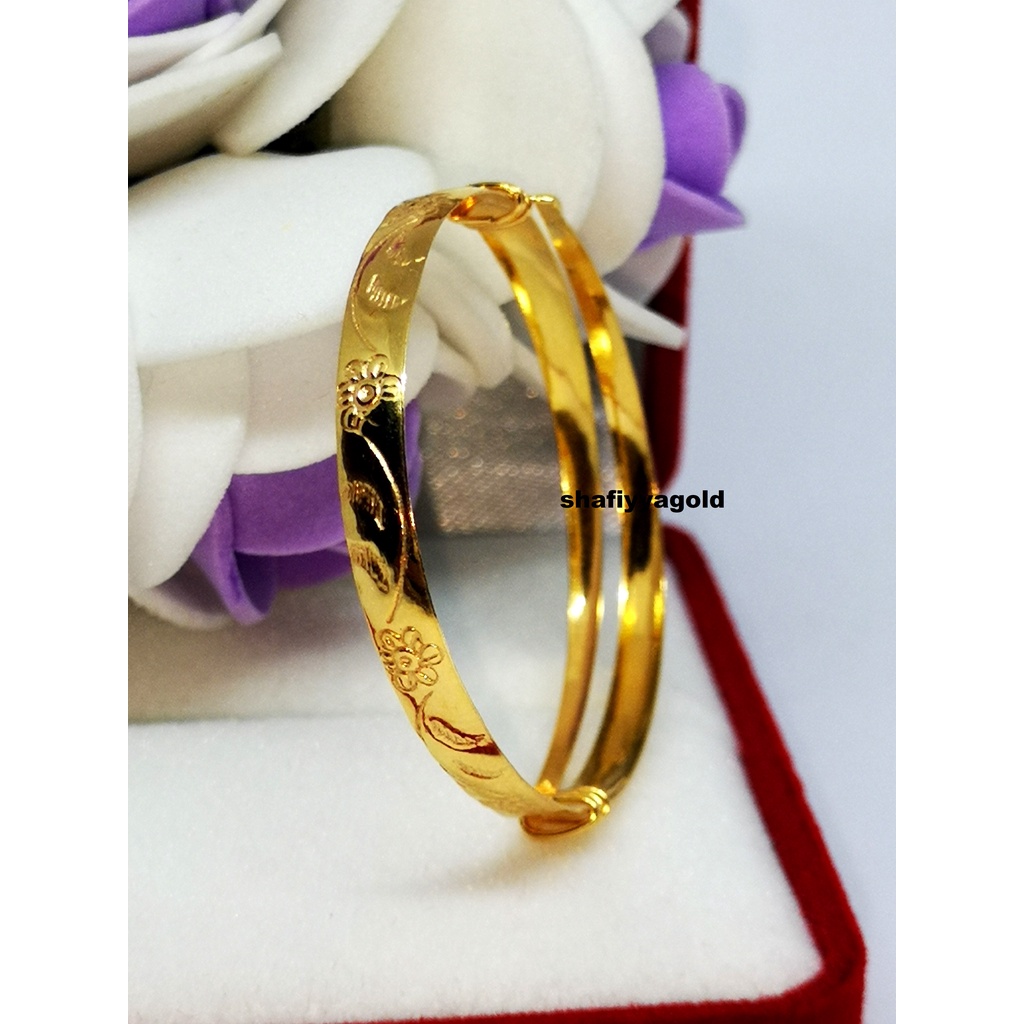 Bangle Baby Adjustable Emas 916 Original | Shopee Malaysia
