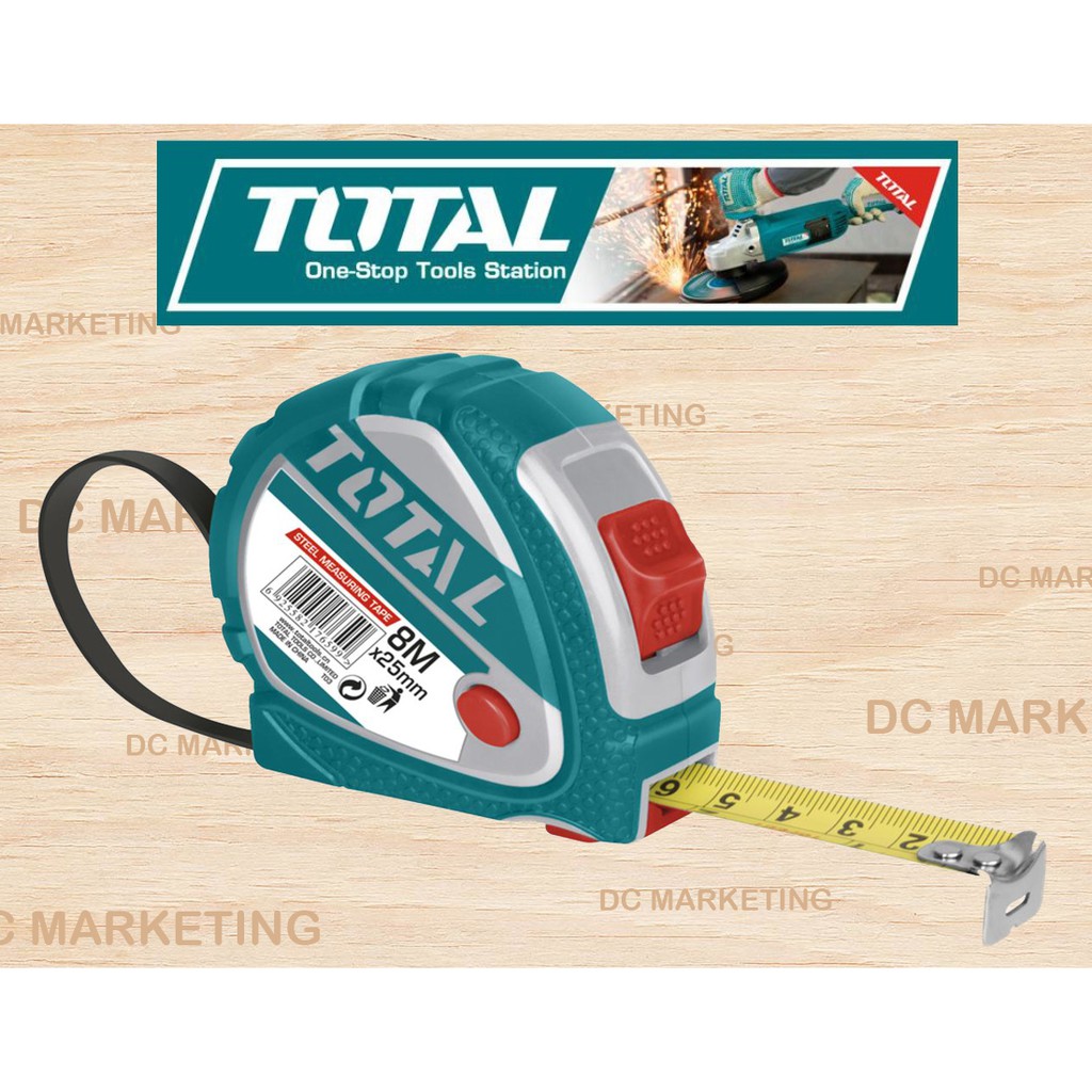 Total 8M X 25MM STEEL MEASURING TAPE TMT126081 | Shopee Malaysia