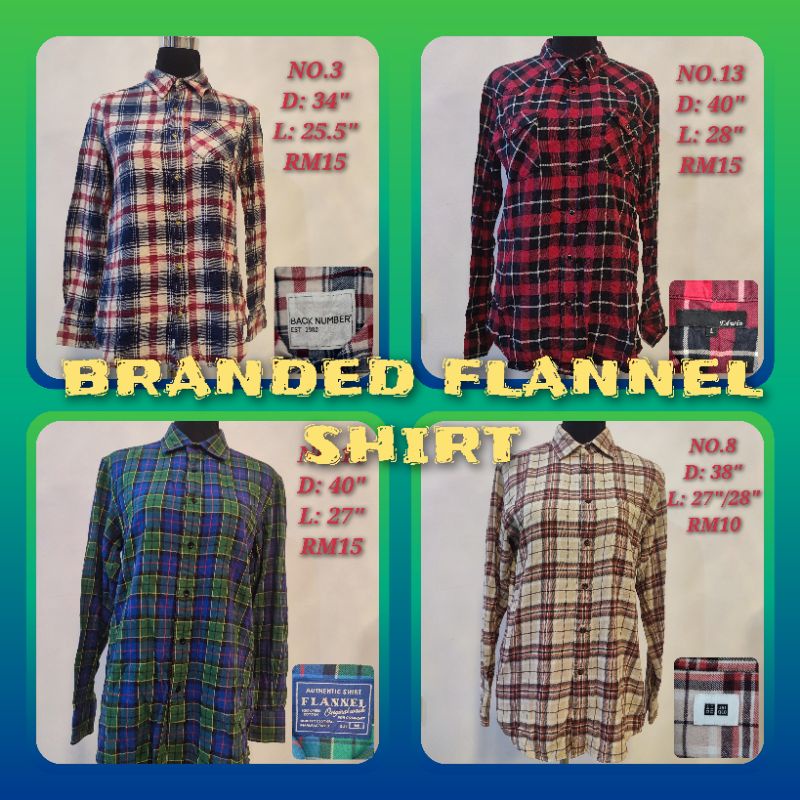 BRANDED BUNDLE FLANNEL SHIRT | Shopee Malaysia