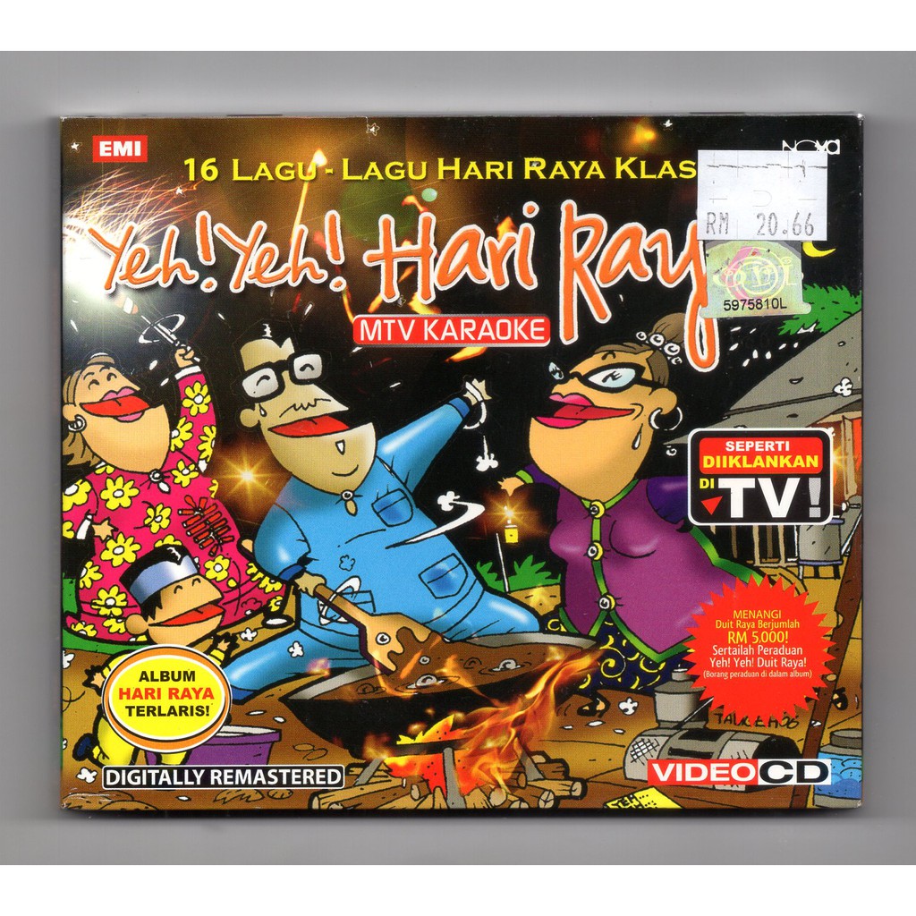 YEH YEH HARI RAYA : 16 LAGU-LAGU HARI RAYA KLASIK (VCD MTV KARAOKE) | Shopee Malaysia