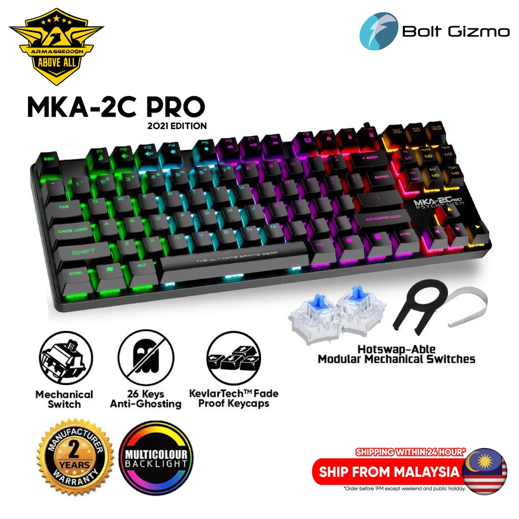 Armaggeddon MKA-2C PRO Mechanical Gaming Keyboard | 2021 | 87 Keys ...