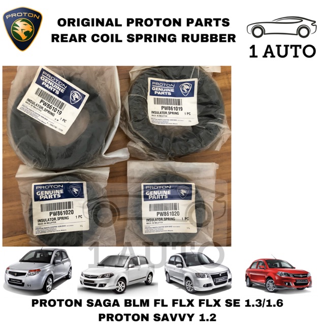 ORIGINAL PROTON PARTS REAR COIL SPRING RUBBER PROTON SAGA BLM FL FLX ...