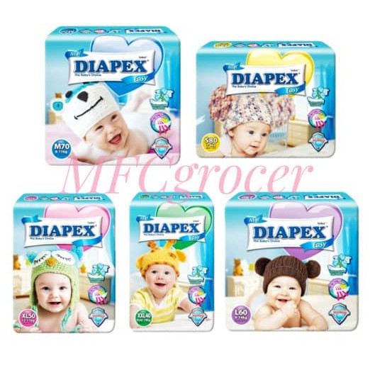 DIAPEX EASY(S-80/M-70/L-60/XL-50/XXL-40 All size )1pack | Shopee Malaysia