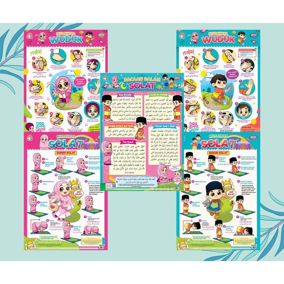 POSTER ANA MUSLIM WUDUK DAN SOLAT | Shopee Malaysia