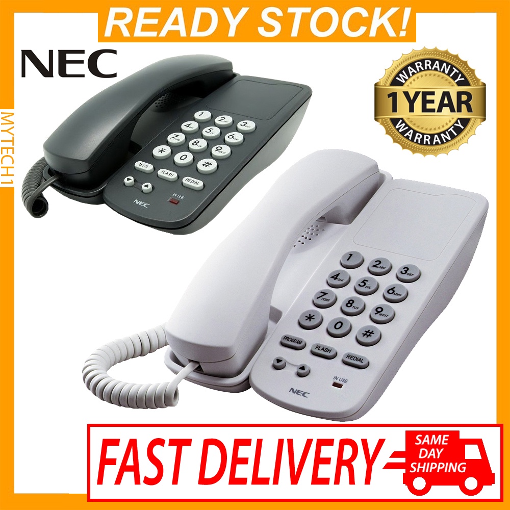 NEC Basic Single Line Telephone AT-40 Telefon Rumah / Office | Shopee ...