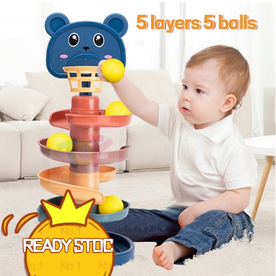 5 Layer Fun Rolling Slide Ball | Insert Ball Stack Tower Gliding Ball ...