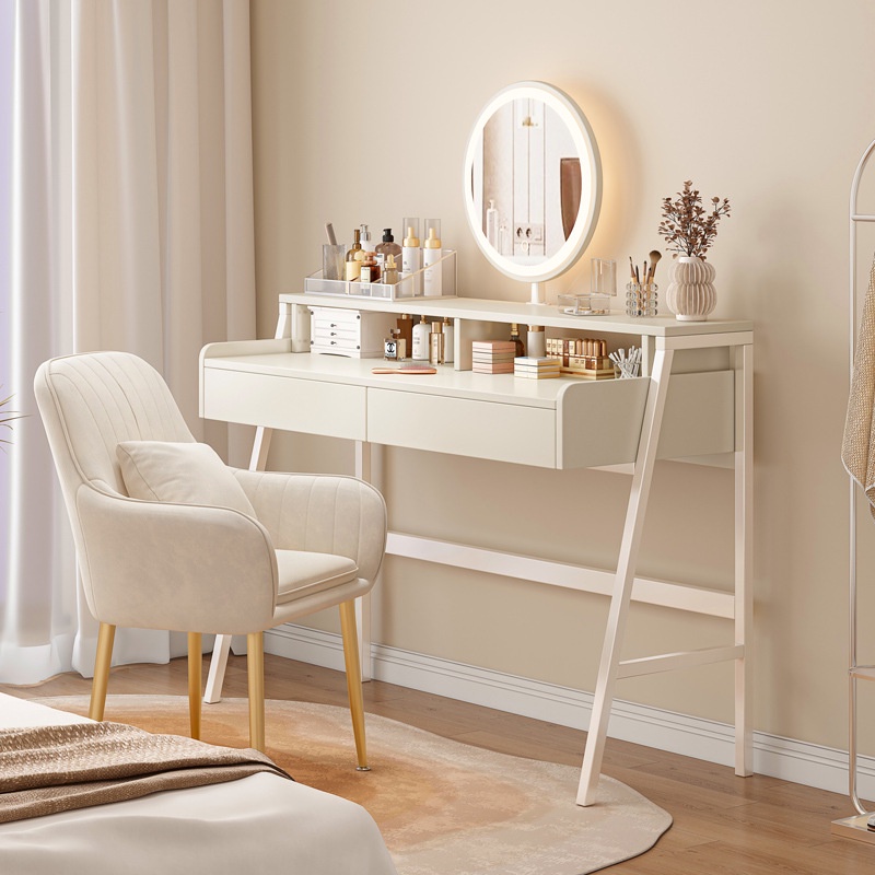 POP Dressing Table with LED Mirror 2 in 1 Set White Color Meja Solek 2 ...