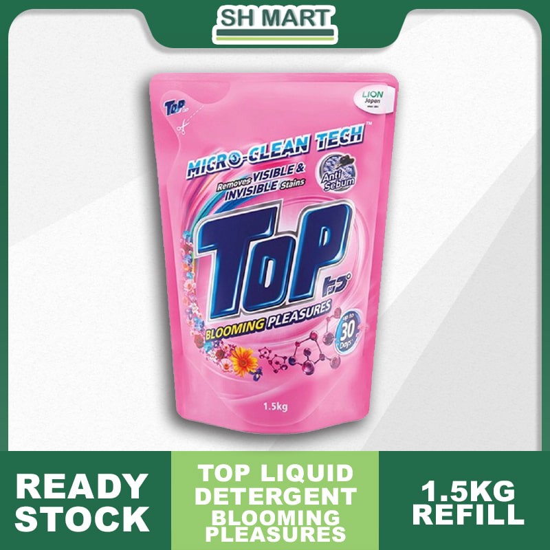 TOP Liquid Laundry Detergent Refill Pack - Blooming Pleasures (1.5kg ...