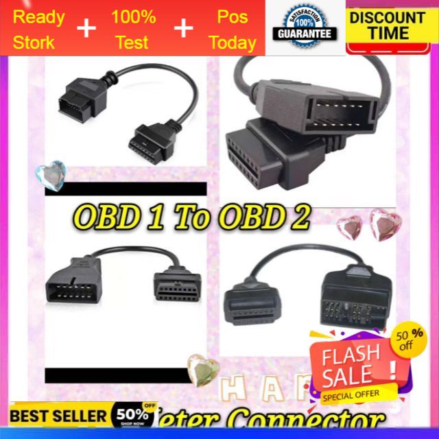 OBD 1 To OBD 2 Socket OBD Meter connector 22PIN 16 PIN Convertor ...