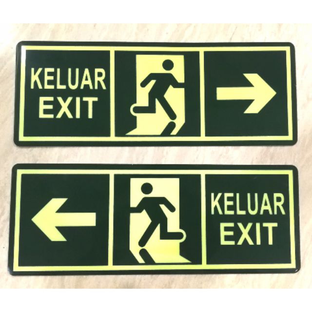 2PCS KELUAR / EXIT SIGNAGE (LEFT/RIGHT) | Shopee Malaysia