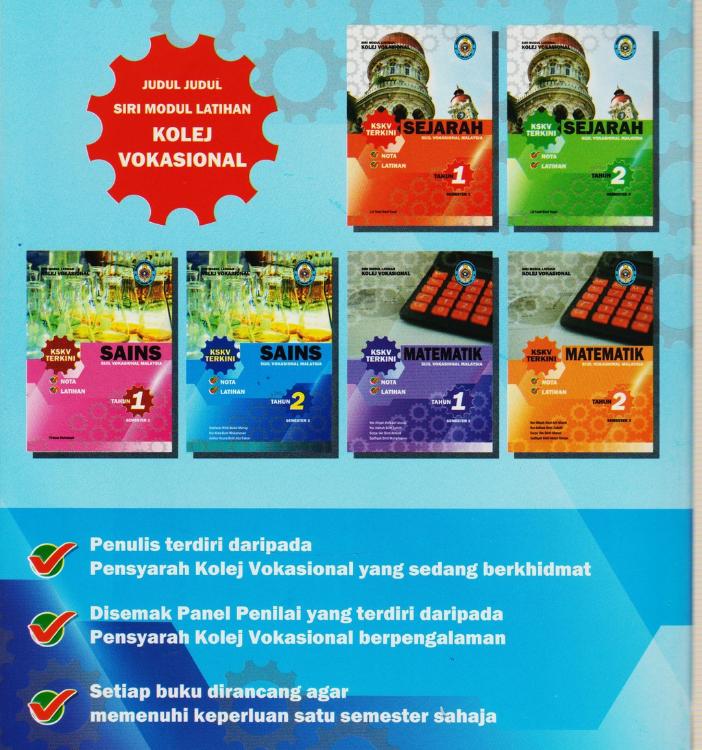 SIRI MODUL LATIHAN KOLEJ VOKASIONAL - KSKV TERKINI- SEJARAH TAHUN 1 | Shopee Malaysia