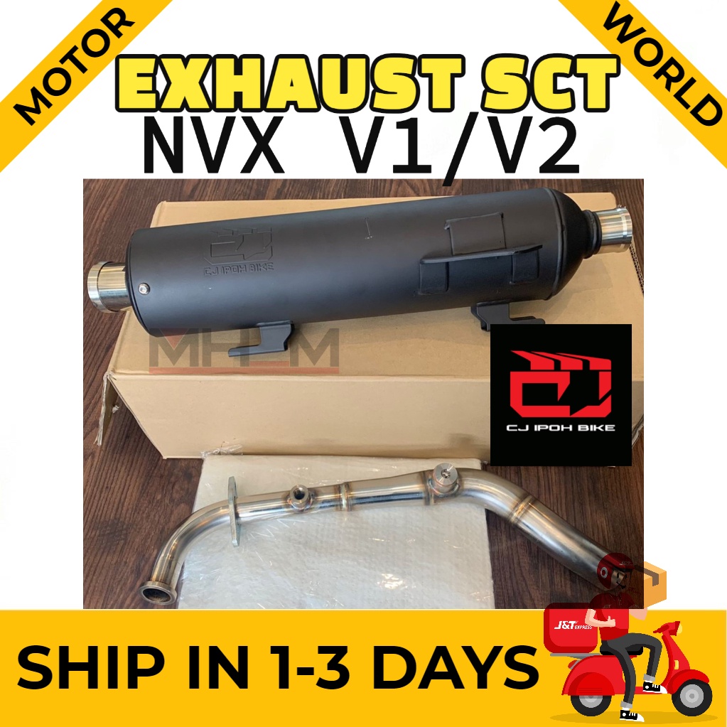 EXHAUST CJ IPOH NVX155 V1/V2 SCT SFM EXHAUST PIPE MANIFOLD 28mm 32mm ...