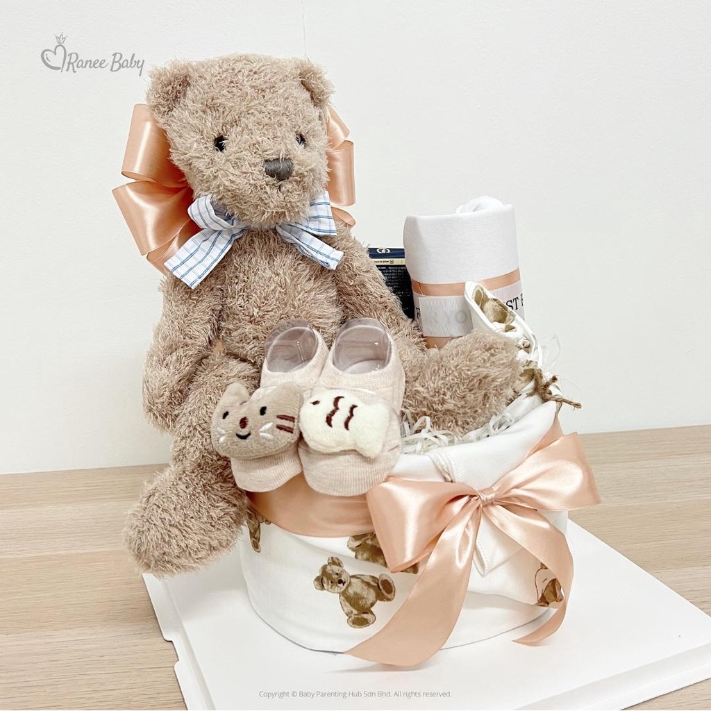 Ranee Baby Hamper Gift Box Gentle Teddy Bear Boy | Shopee Malaysia