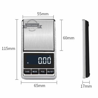 Penimbang digital 500g x 0.01g Mini Digital Jewellery Pocket Scale ...