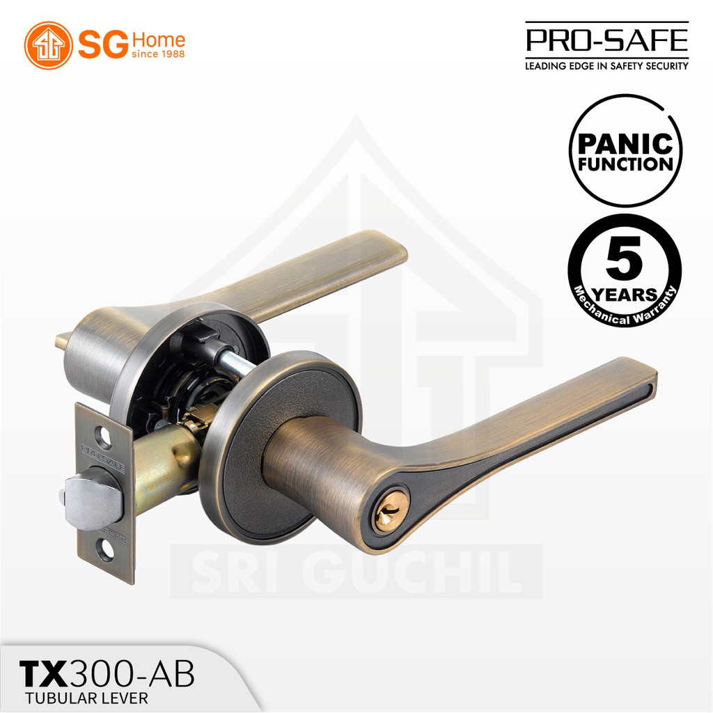 [PROSAFE] TX300 (AB/SN) Tubular Lever Set Door Lock Security Kunci ...