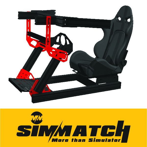SIMMATCH RACING SIMULATOR RIG STAND ALUMINIUM 4040/80 PROFILE SIM ...