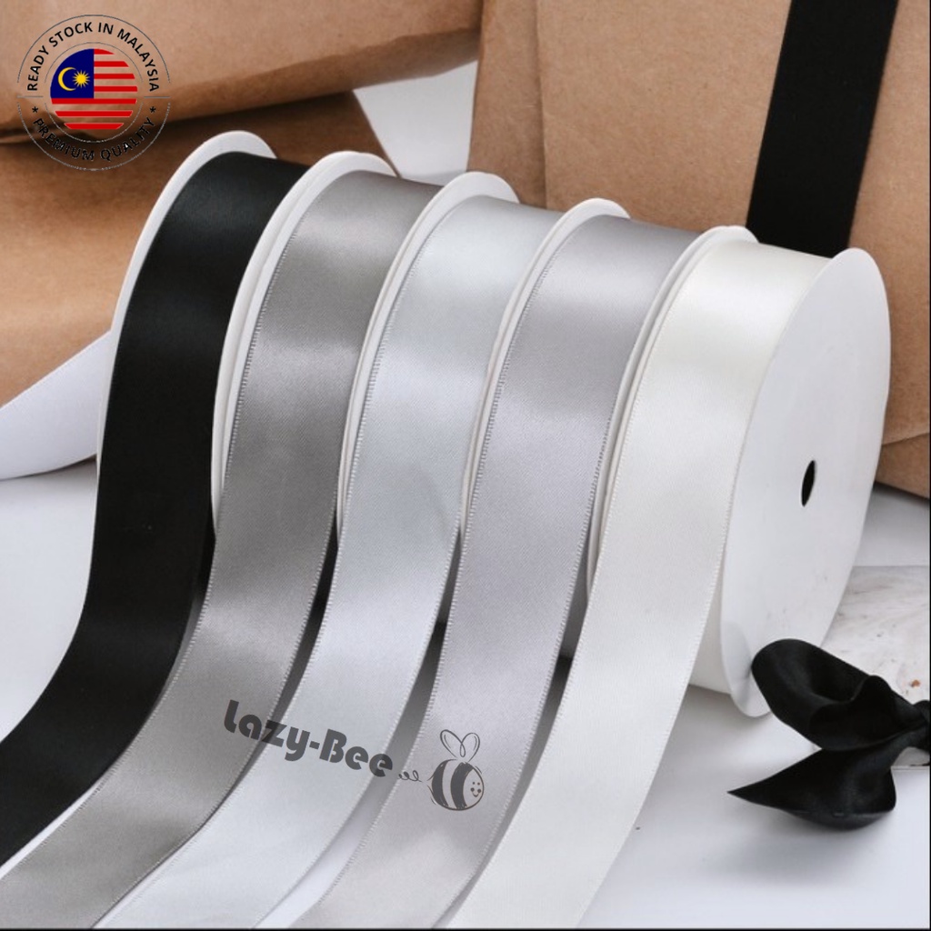 GREY HITAM PUTIH BLACK WHITE 5Meter 2.5cm 3.8cm 5cm Premium Double ...