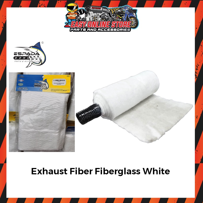 ESPADA Exhaust Fiber Fiberglass White TEBAL 21.5cm x 110cm (Fiber ...