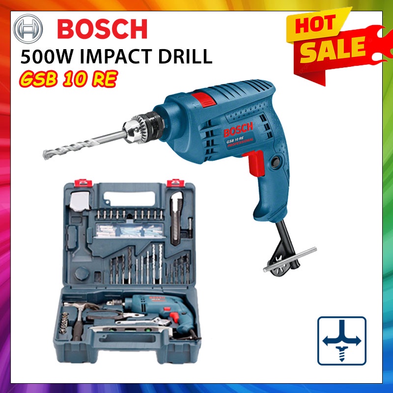 Bosch GSB 10 RE GSB10RE 10mm Impact Drill c/w 100pcs Accessories Set ...