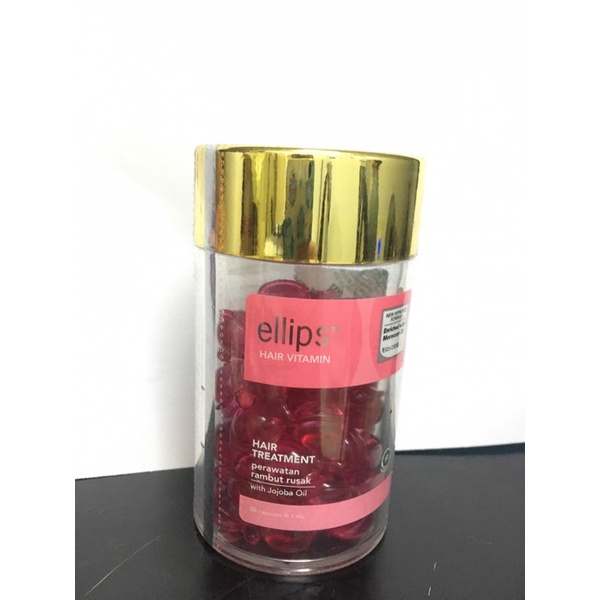 ELLIPS Pink Hair Vitamin Moroccan Oil Hair Treatment (50ml) | Shopee ...