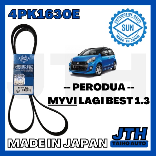 TAIHOAUTO SUN Fan Belt 4PK1630E Perodua Myvi Lagi Best Myvi Engine Fan ...