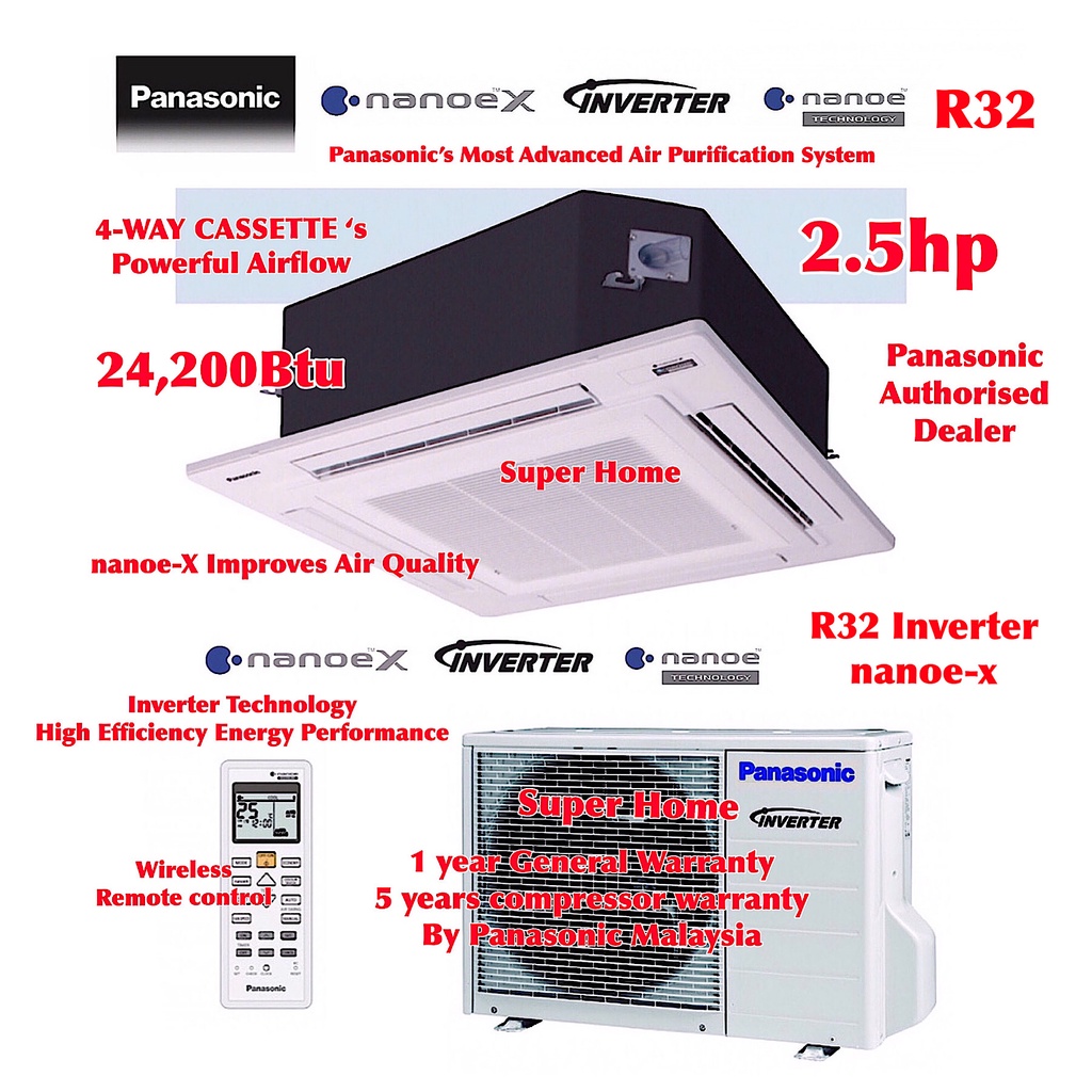 Panasonic Ceiling Cassette Air Con | Shelly Lighting