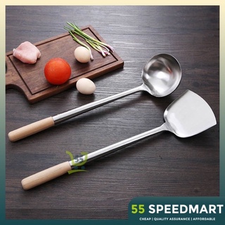 Stainless Steel Sodek / Senduk / Sudip Besar Pemegang Kayu / Stainless ...