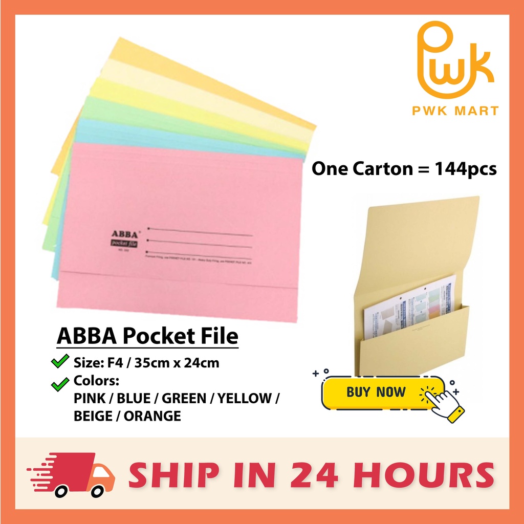 ABBA File Manila Pocket File / Fail Kertas / Manila Document Holder ...