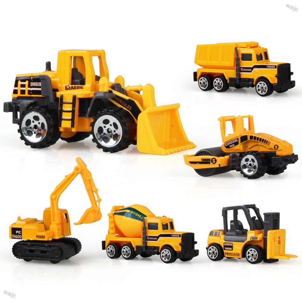 Kids Toys Engineering Vehicle Set 6 pcs (Bulldozer/ Dumper/Excavator ...