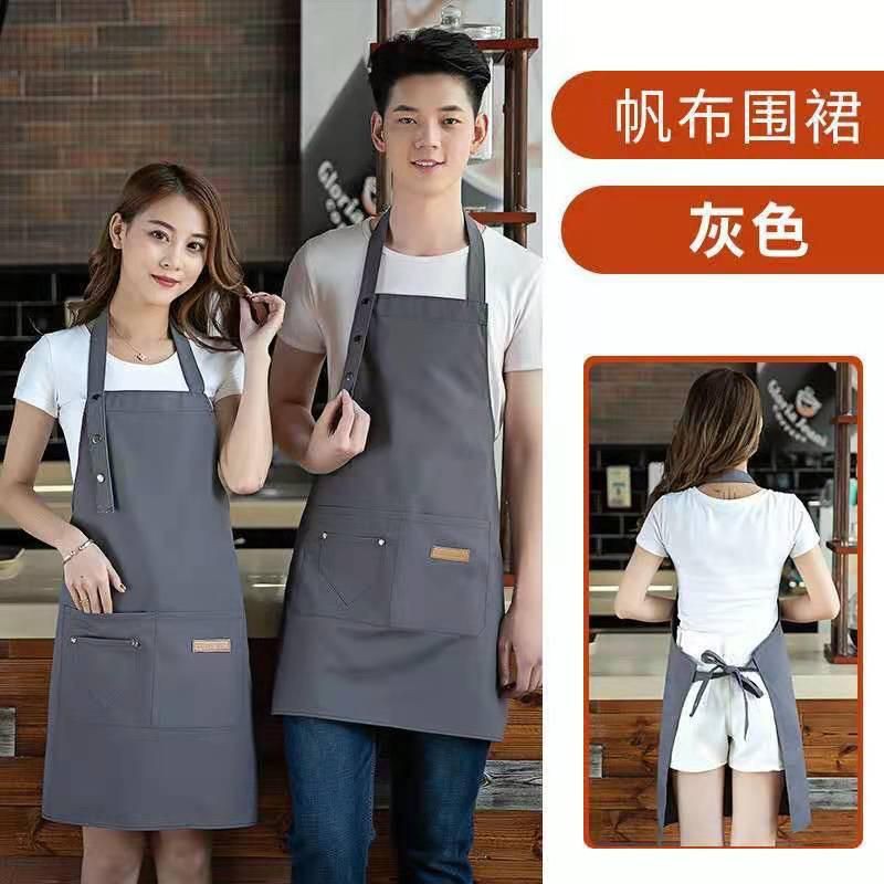 Waterproof apron hang neck apron coffee shop fashion apron kitchen ...