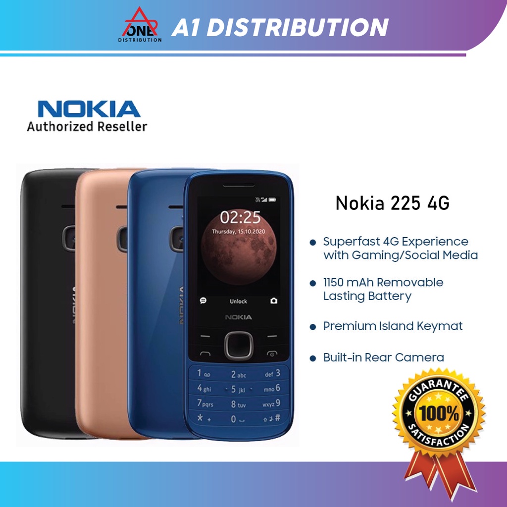 Nokia 225 4G [ 2.4" + Dual SIM ] ( 100% Original Nokia Product ...