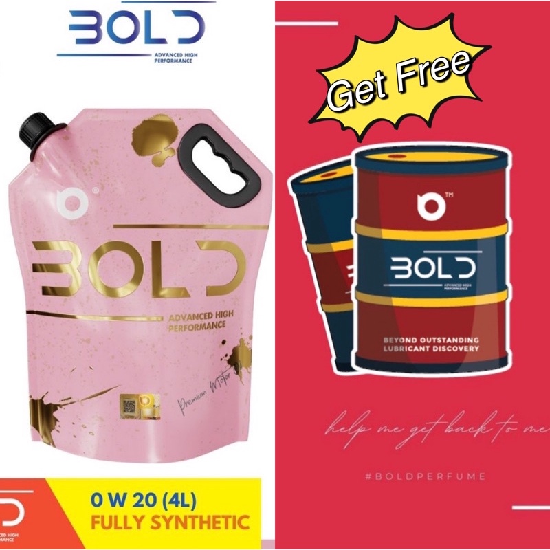 Bold 0w20 4Lit Fully Synthetic SN Plus Engine Oil FREEPerfume Card ...