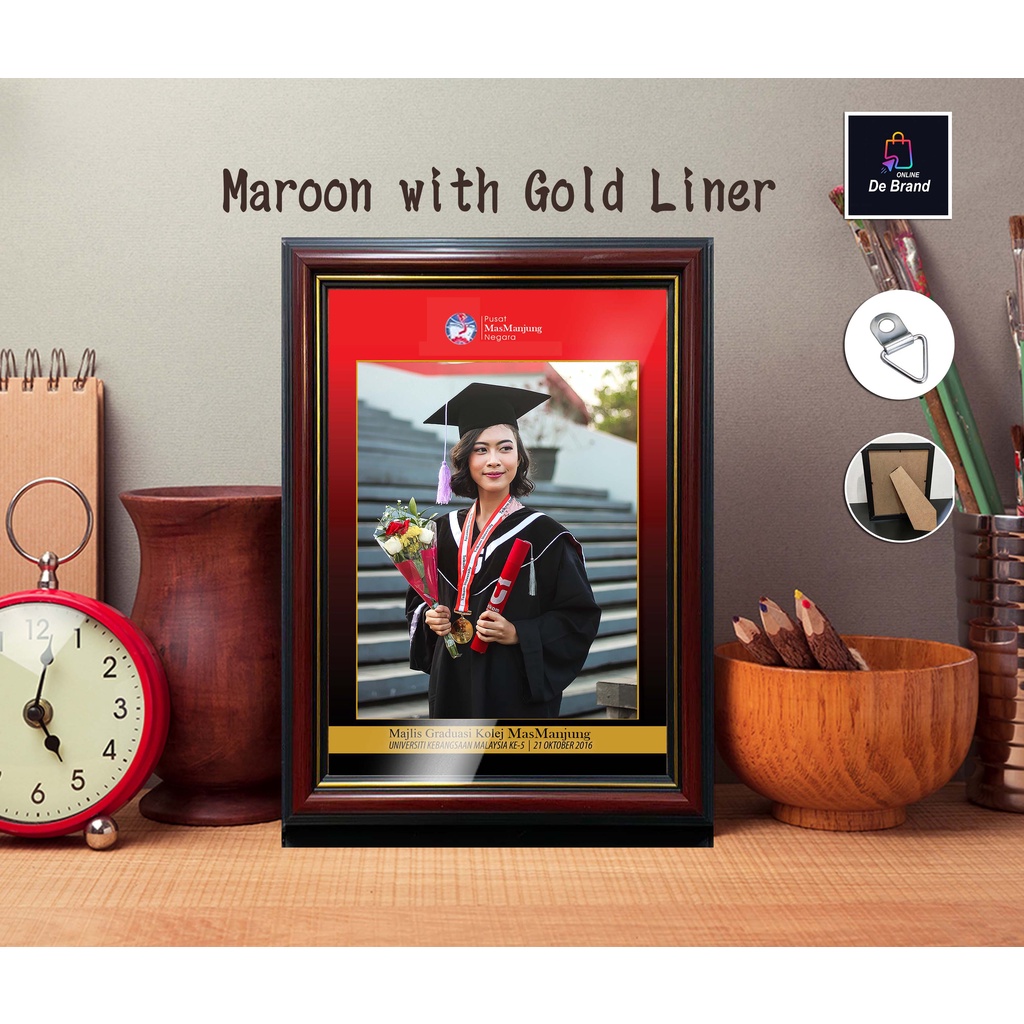 Maroon Frame 8R 8RW A4 Photo PVC Sheet Frame | Certificate Frame ...