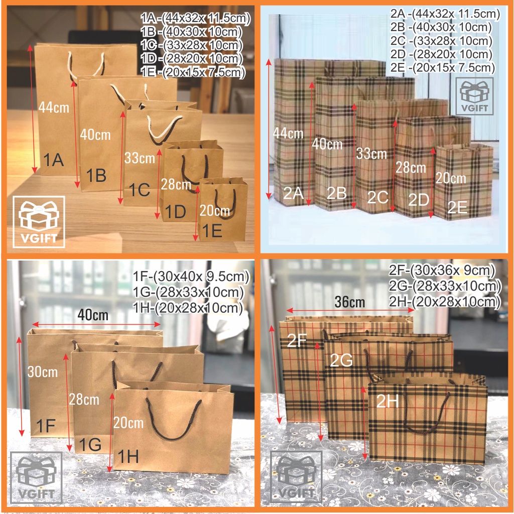 [10PCS] Paper Bag (10pcs per pack) Goodies Gift Bag Party Brown Paper ...