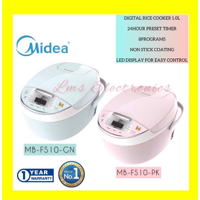 MIDEA 1.0L SMART FUZZY LOGIC RICE COOKER MB-FS10 | Shopee Malaysia