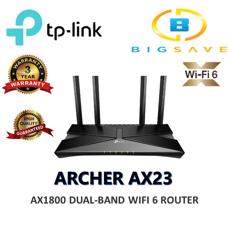 TP-LINK ARCHER AX23 AX1800 DUAL-BAND WIFI 6 ROUTER | Shopee Malaysia